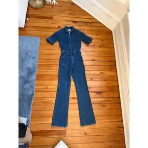 Mango | Pants & Jumpsuits | Mango Womens Denim Jumpsuit Zip Front ...